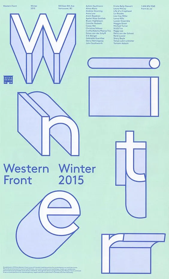 The 2015 edition of Western Front’s events calendars. Distributed at locations throughout ...