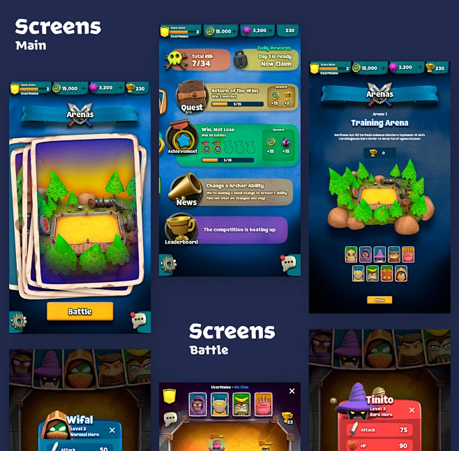 game asset design Game Assets game design Game GUI mobile game Mobile-花瓣网