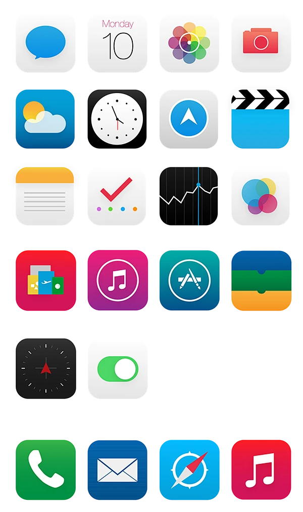 ios7 apple iphone icons-花瓣网