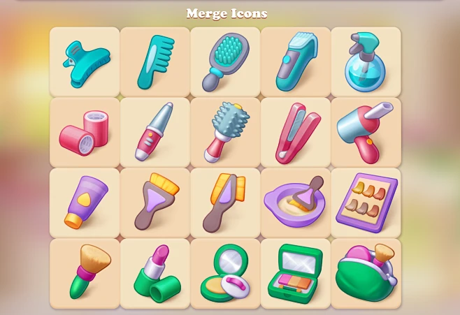 gamedev ILLUSTRATION Merge icon set game design Digital Art Game Art ...