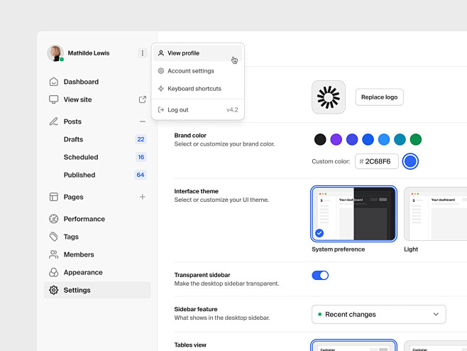 Appearance settings — Untitled UI
