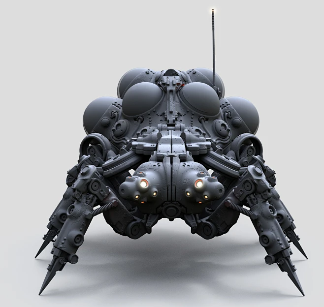 Mech per day: Robot nr3 AO renders, Tor Frick : AO/Lighting renders of ...