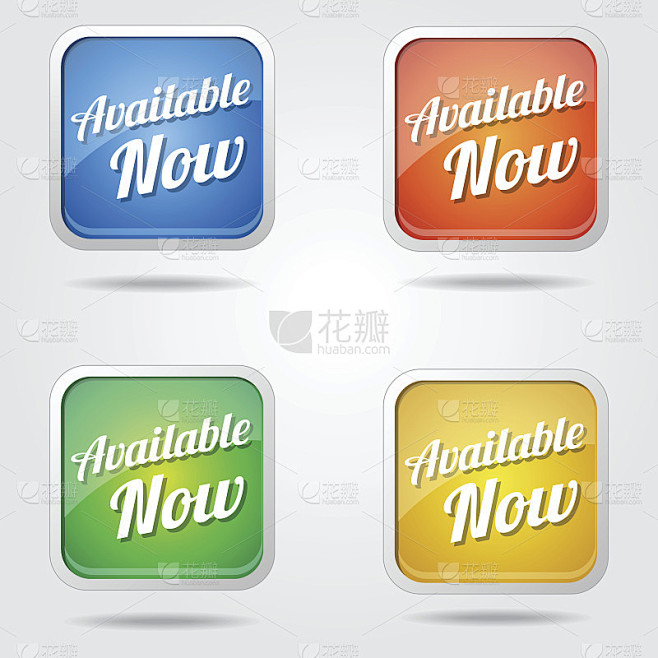 可用现在彩色矢量图标设计