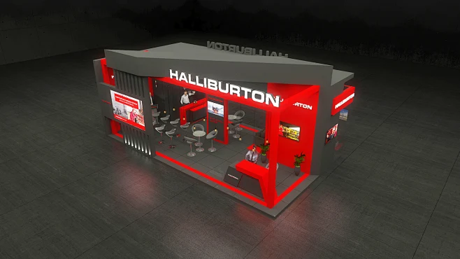 art direction booth design egyps Exhibition Design expo Gas Halliburton ...