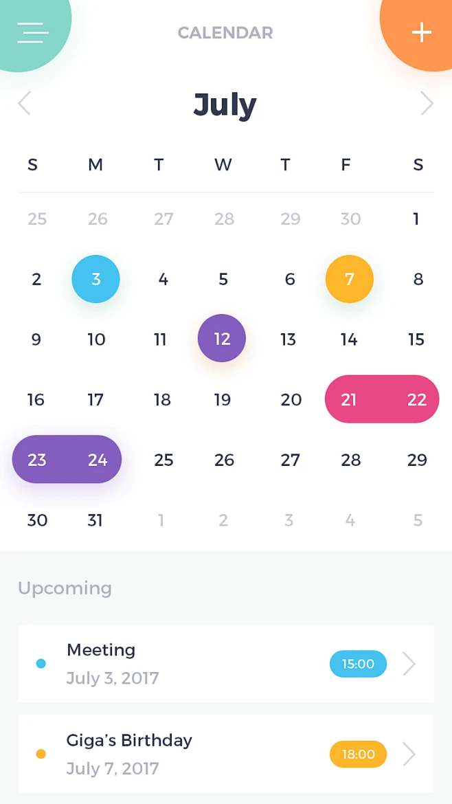 Calendar page-花瓣网