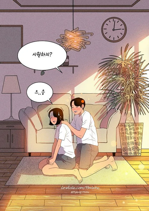 【韩国画师Myeong-Minho情侣插画作品】-花瓣网