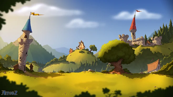 Demo level background by bvigec on deviantART-花瓣网