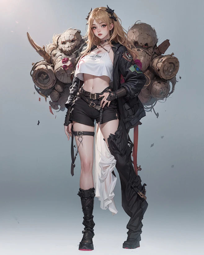 313 Midriff and Sexy Fashion Beauty - Character References and Designs ...