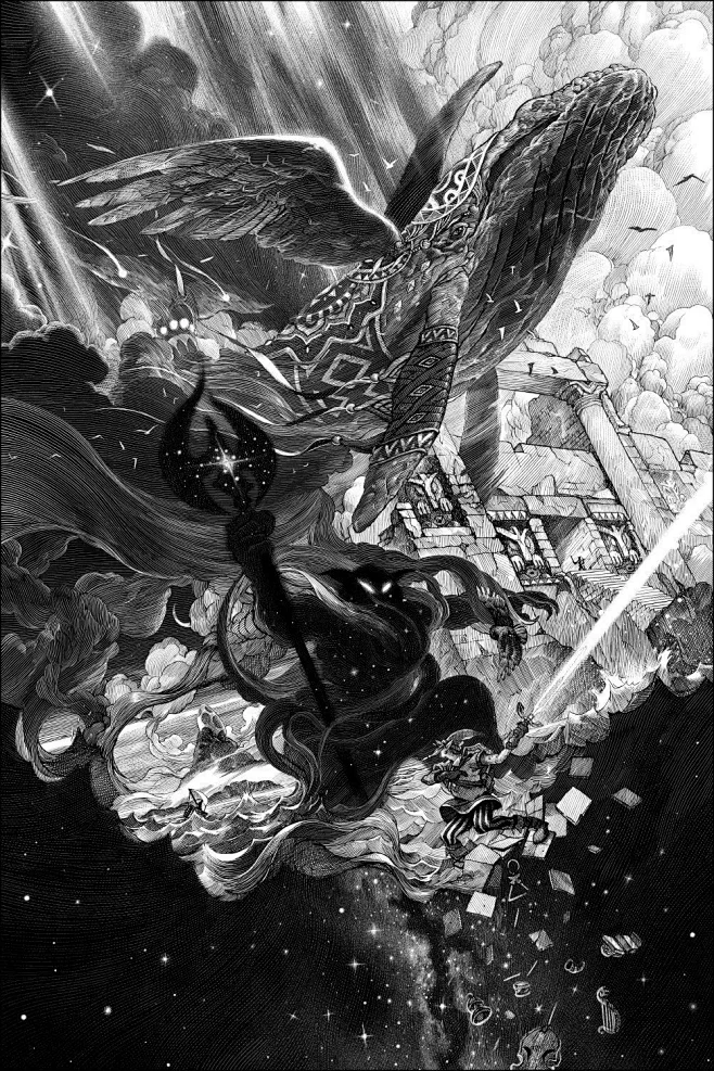 艺术家：non-binary sunset 主页：https://twitter.com/nicodelort -花瓣网