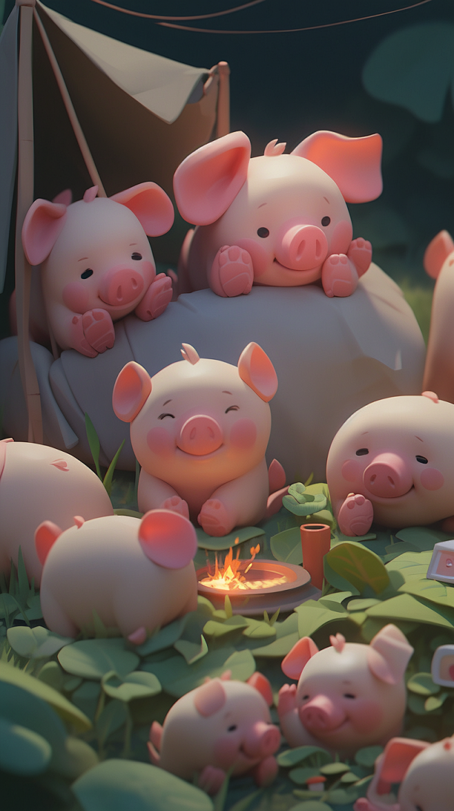 fhgjh_Cartoon_effect_operation_poster_a_group_of_cute_cartoon_t ...