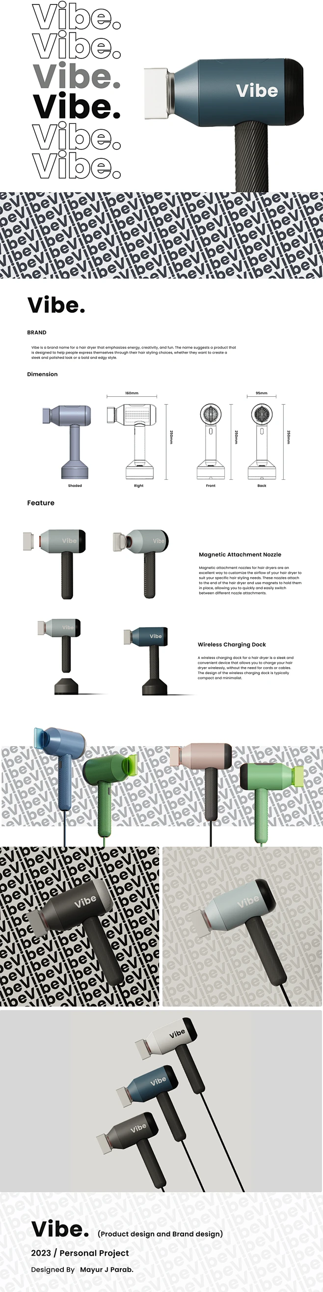 3D design Hair Dryer industrial design keyshot modern product design ...