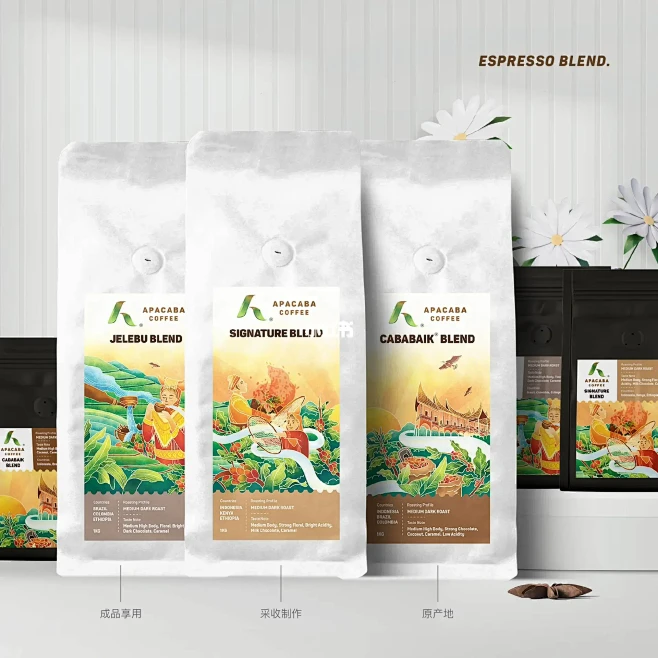 APACABA Coffee 精品咖啡豆包装设计