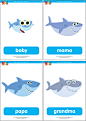 Baby Shark - Family Flashcards - Super Simple : Learn members of the ...
