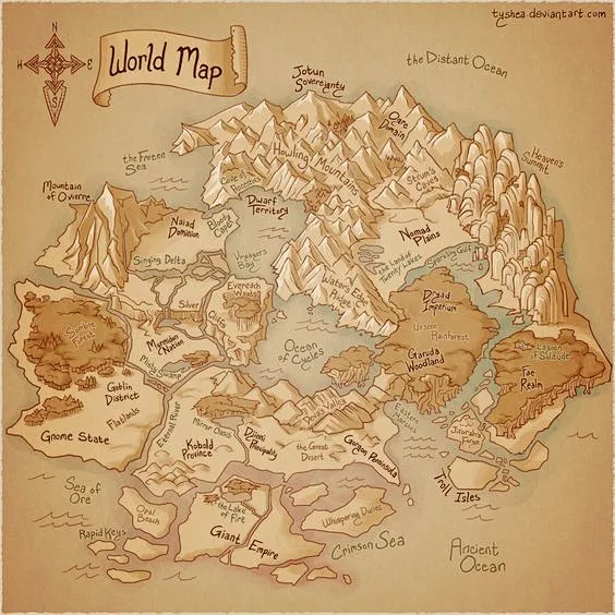 World Map by Tyshea cartography | Create your own roleplaying game ...