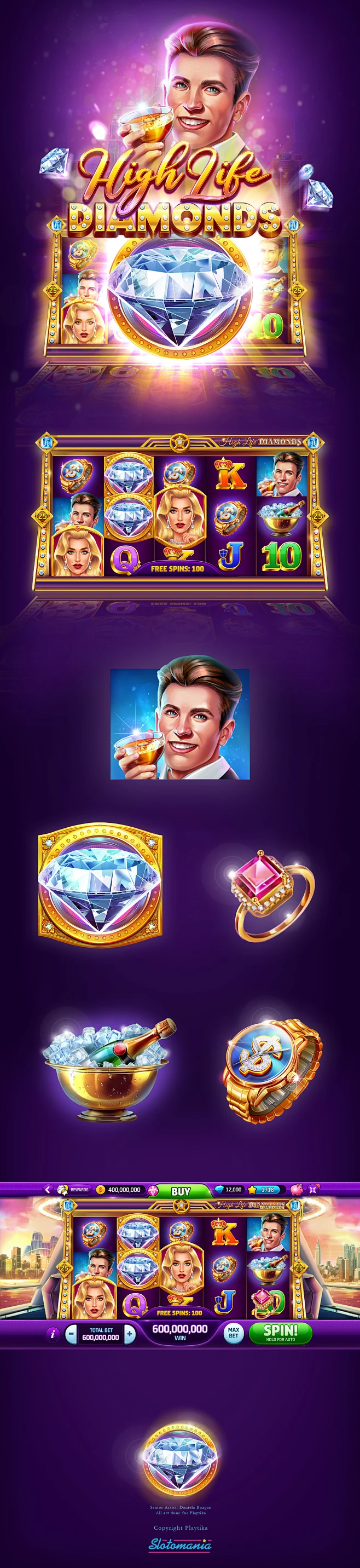High Life Diamonds Slot Art-花瓣网