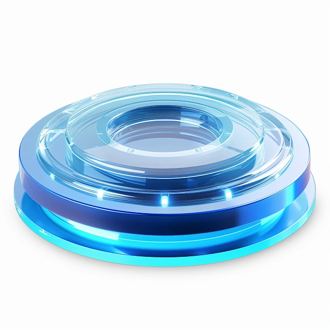 xmbear_circular_base_isometric_icon_blue_frosted_glass_white_ac ...