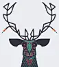 DJ Deer on Behance图片_插画图片素材-花瓣网