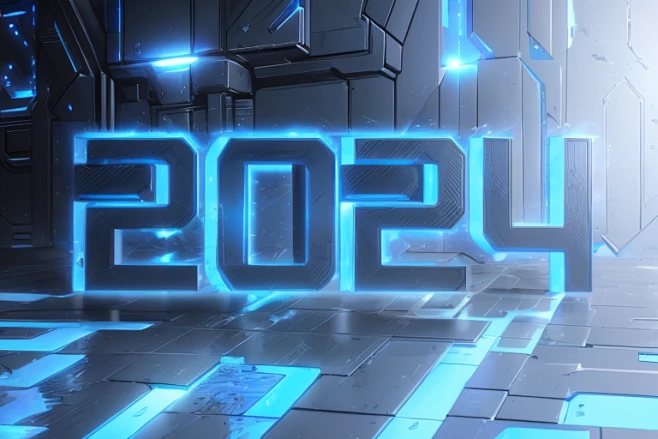 创意3D2024艺术字立体字模型背景图片-花瓣网