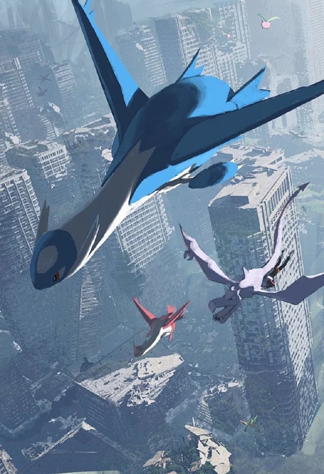 生活在废墟城市中的宝可梦 twi:asteroid_ill -花瓣网