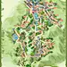 Beitou map taipei Travel 北投 插畫 溫泉 視覺設計 地圖 導覽-花瓣网