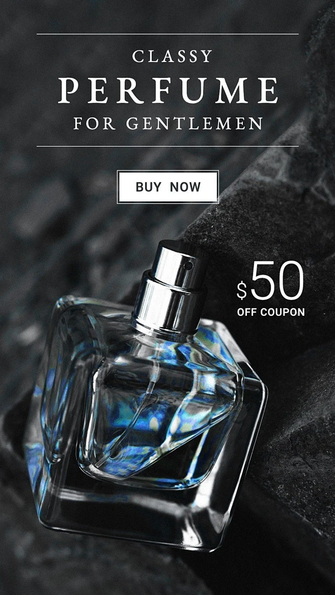 White Rectangle Element Men's Perfume Fragrance Sale Promotion ...