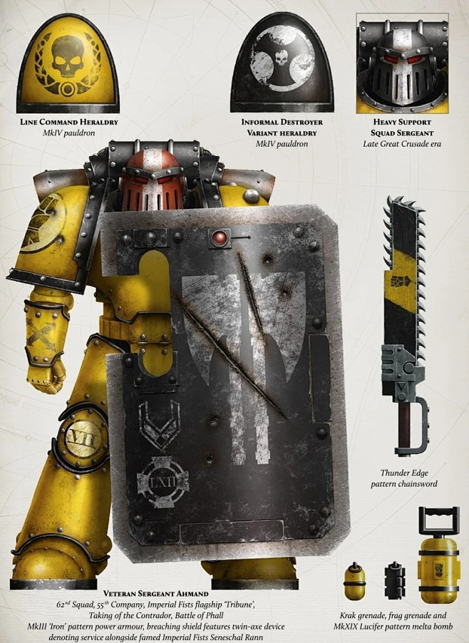 Thunder Edge pattern chainsword Veteran Sergeant Ahmand 62nd Squad ...