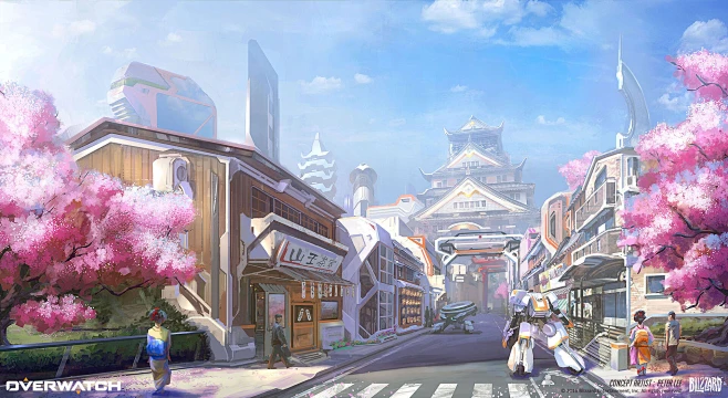 Overwatch Hanamura Concept, Peter Lee : Early development of Hanamura ...