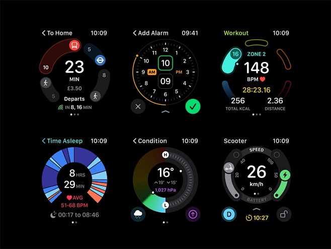 现代时尚！12张 Apple Watch UI概念设计