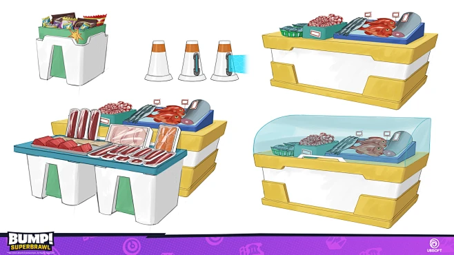 BUMP! SUPERBRAWL - Arena & props concepts-花瓣网