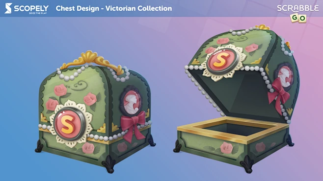 2D Art for Games - Chest Designs for Scrabble® GO , Scopely, Sheila ...