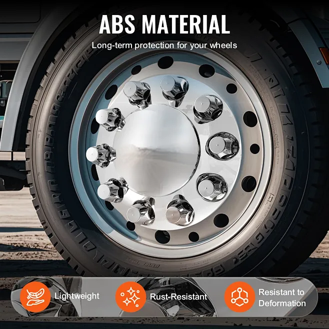 Amazon.com: VEVOR Semi Wheel Hub Covers, Dome Axle Cover Lug Nut Covers ...