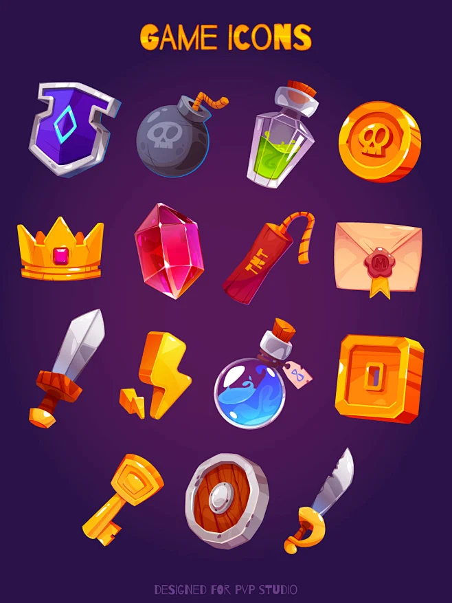 cartoon game icon art vector art adobe illustrator icon design Game Art ...