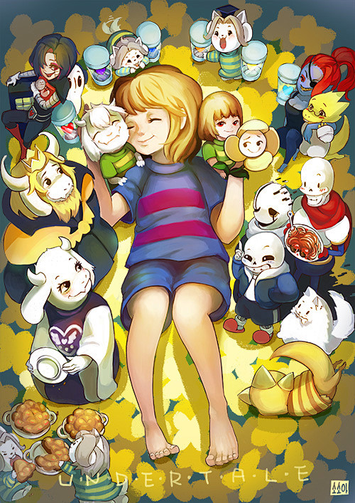 undertale frisk sans toriel undyne asriel dreemurr alphys mettaton ...