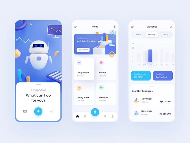 人工智能！12组机器人APP界面设计灵感！-花瓣网