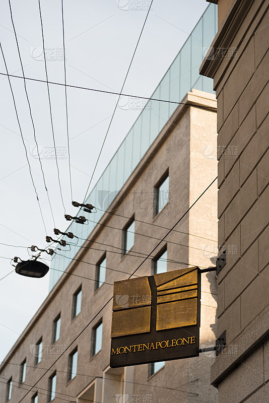 Via Monte Napoleone Sign
