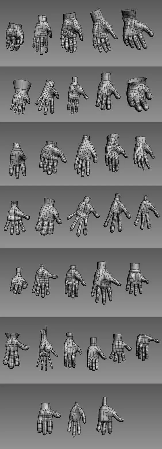 Hand@C4D-花瓣网