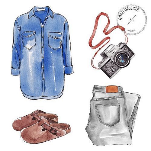 Good Objects插画作品 #插画# #优雅# #简约# #复古# #水彩##手绘# #小清新#