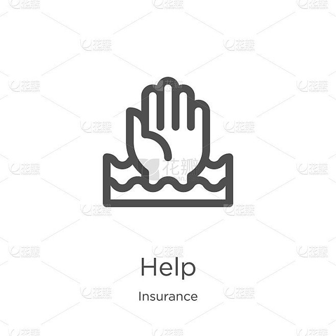 help icon vector from insurance collection. Thin l