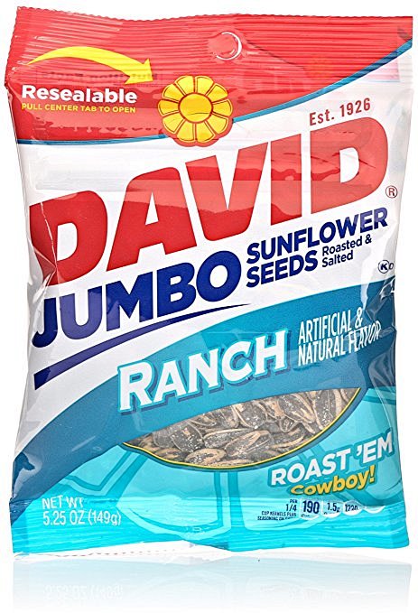 David Jumbo Sunflower Seeds, Ranch, 5.25 Oz