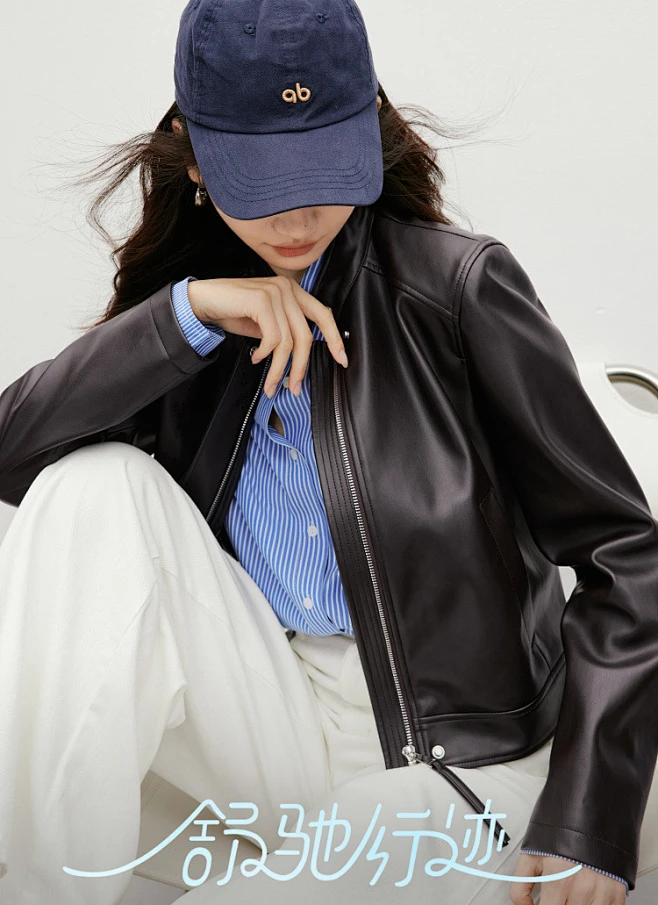 红袖甜酷机车pu皮衣春季2025新款女装老钱风咖色立领环保皮短外套-tmall.com天猫-花瓣网