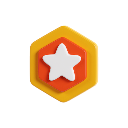 Star Badge 3D Icon
