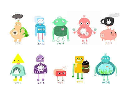 100 robots (part 1)图片_Flat★Character图片素材-花瓣网