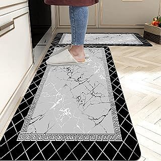 Marble Kitchen Mat EMMTEEY Cushioned Anti Fatigue 2 Pieces Set Mats for ...