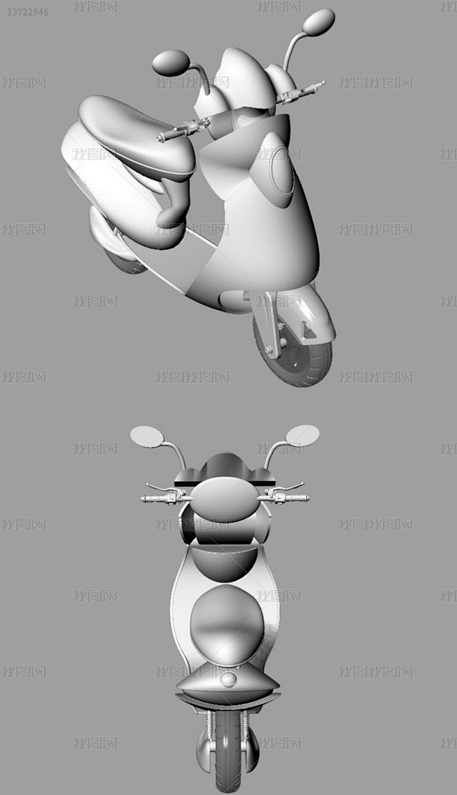 电动车电瓶车犀牛模型3D模型obj模型