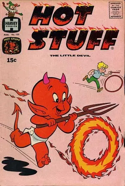 #别的文化# 小恶魔 ( Hot Stuff the Little Devil ) 是由 Warren Kremer 创作的漫画人物，他最早出现 在Harvey Comics 出版的《Hot ...
