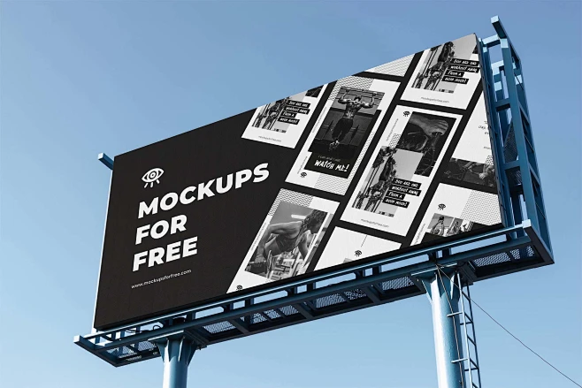 下载地址 https://unblast.com/free-standard-billboard-mockup-psd/_VI样机 ...