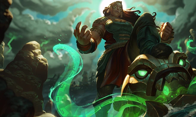 海兽祭司 俄洛伊 画师：Evan Monteiro-花瓣网