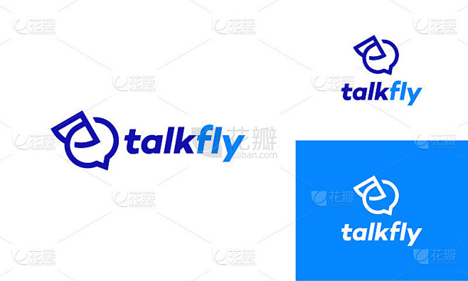 Talk Fly标志设计图标，Fast Consult标志模板设计概念向量