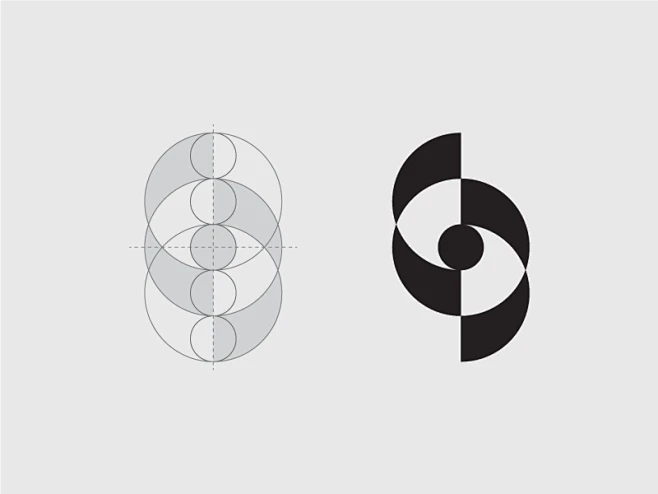 logo gird circe gird eyes eye icon design bold monogram simple logotype ...