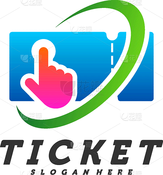 online tickets logo design concept template